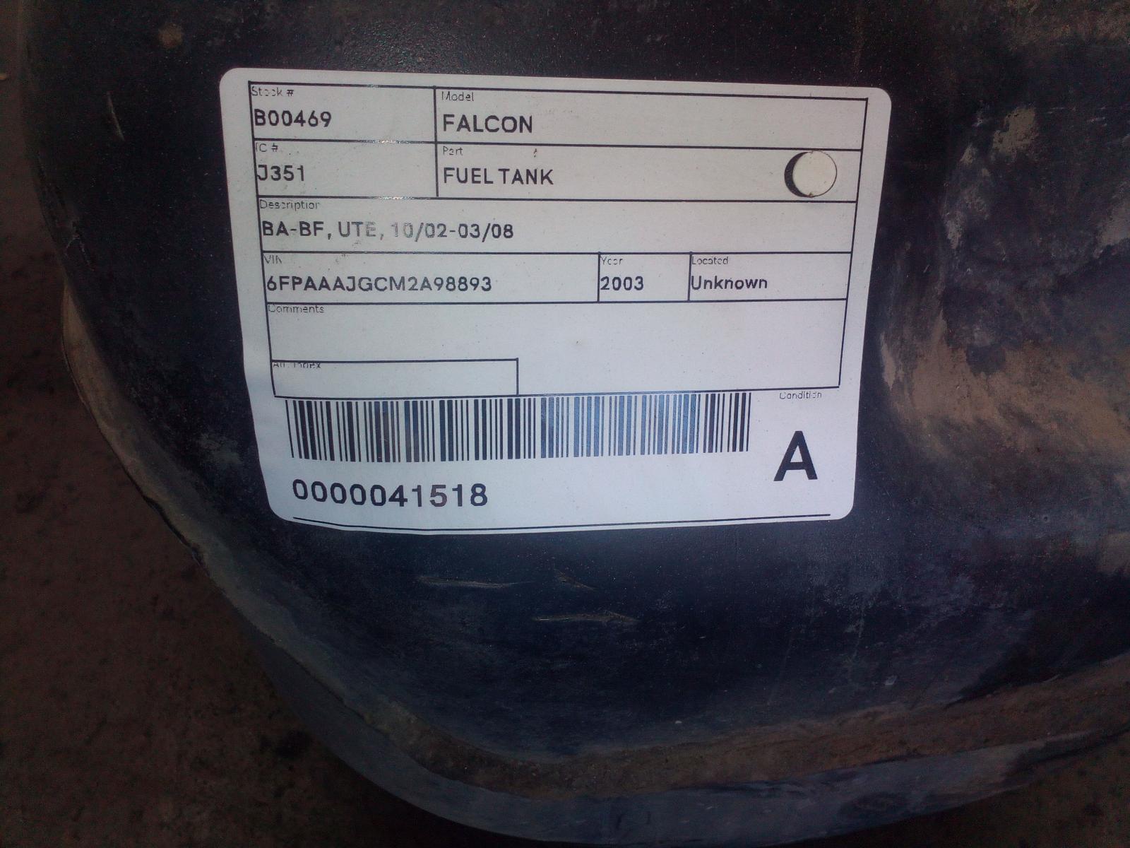 Fuel Tank Falcon Ford 2003