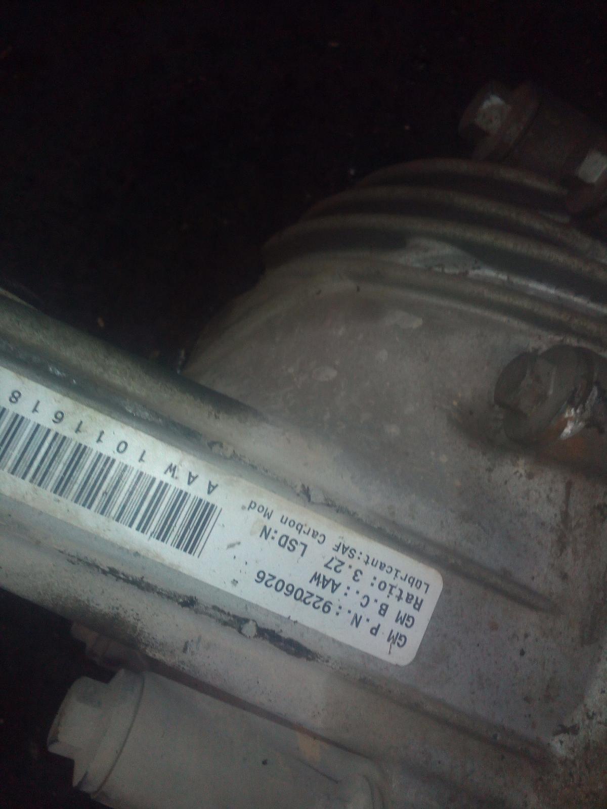 Rear Diff Assembly Commodore Holden 2009