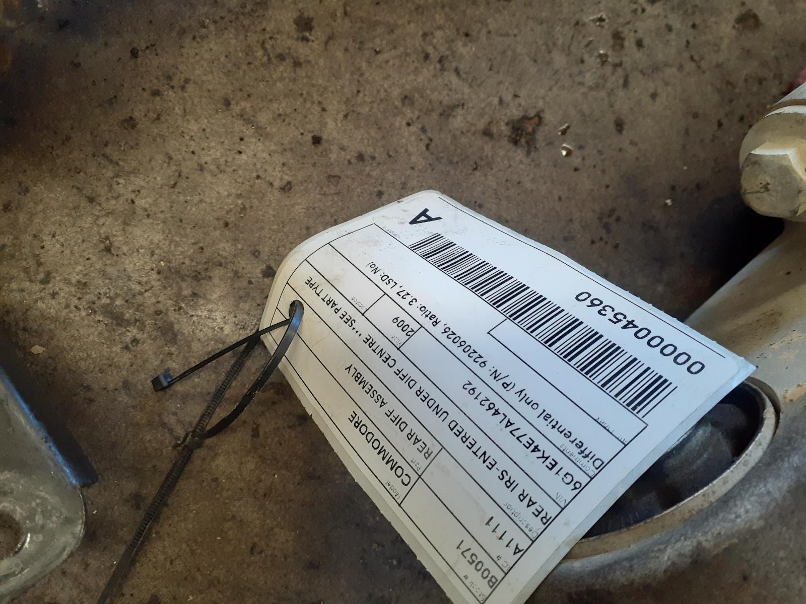 Rear Diff Assembly Commodore Holden 2009