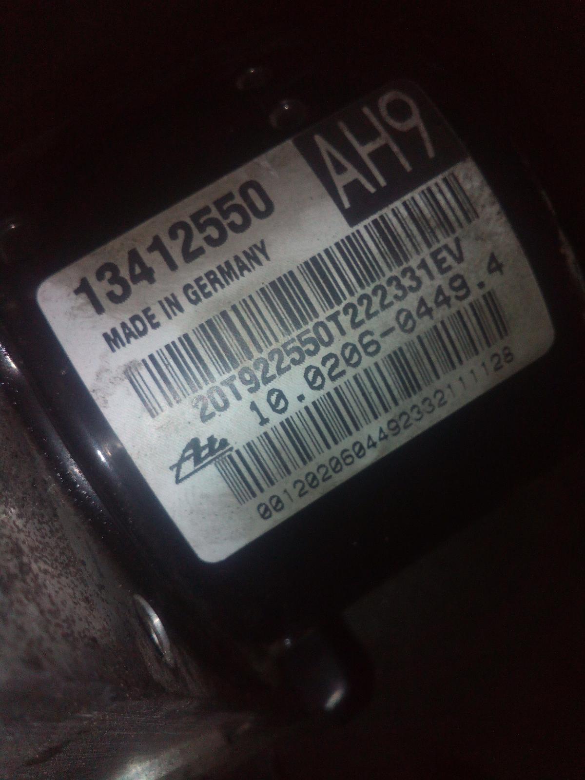 Abs Pump/Modulator Cruze Holden 2013