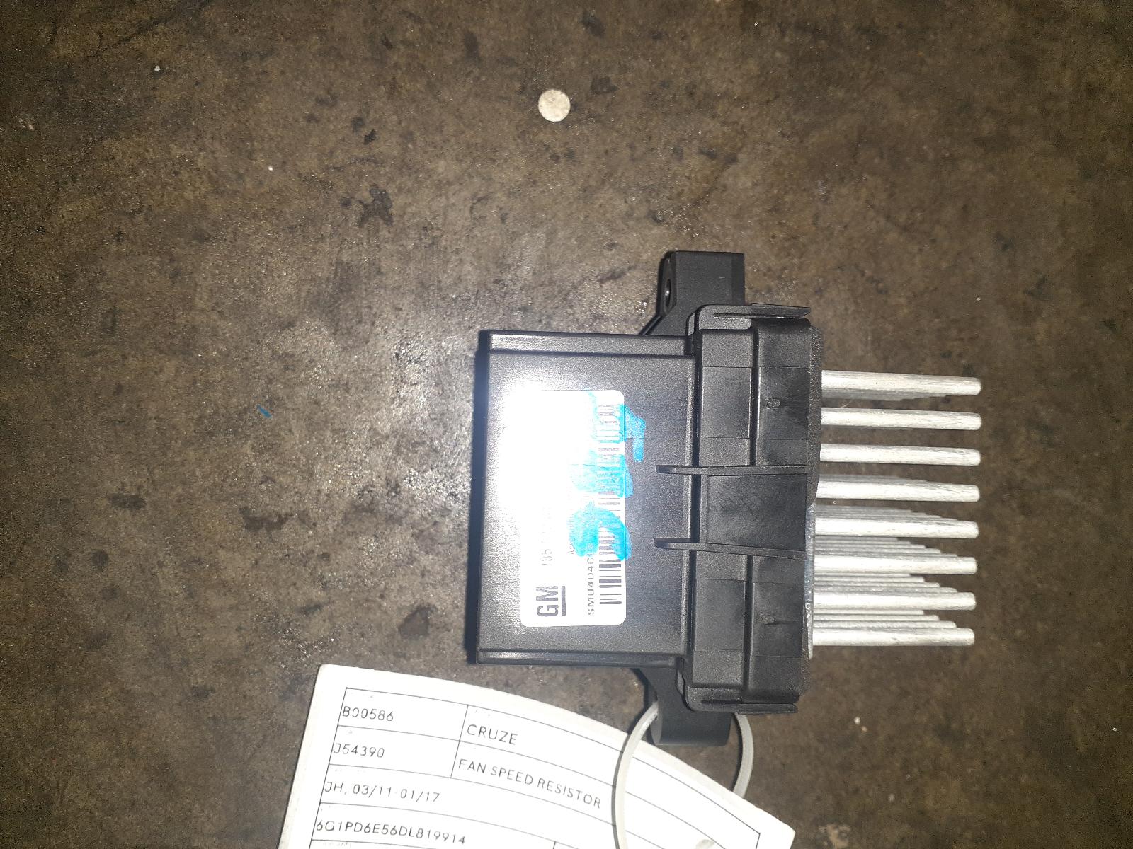 Fan Speed Resistor Cruze Holden 2013