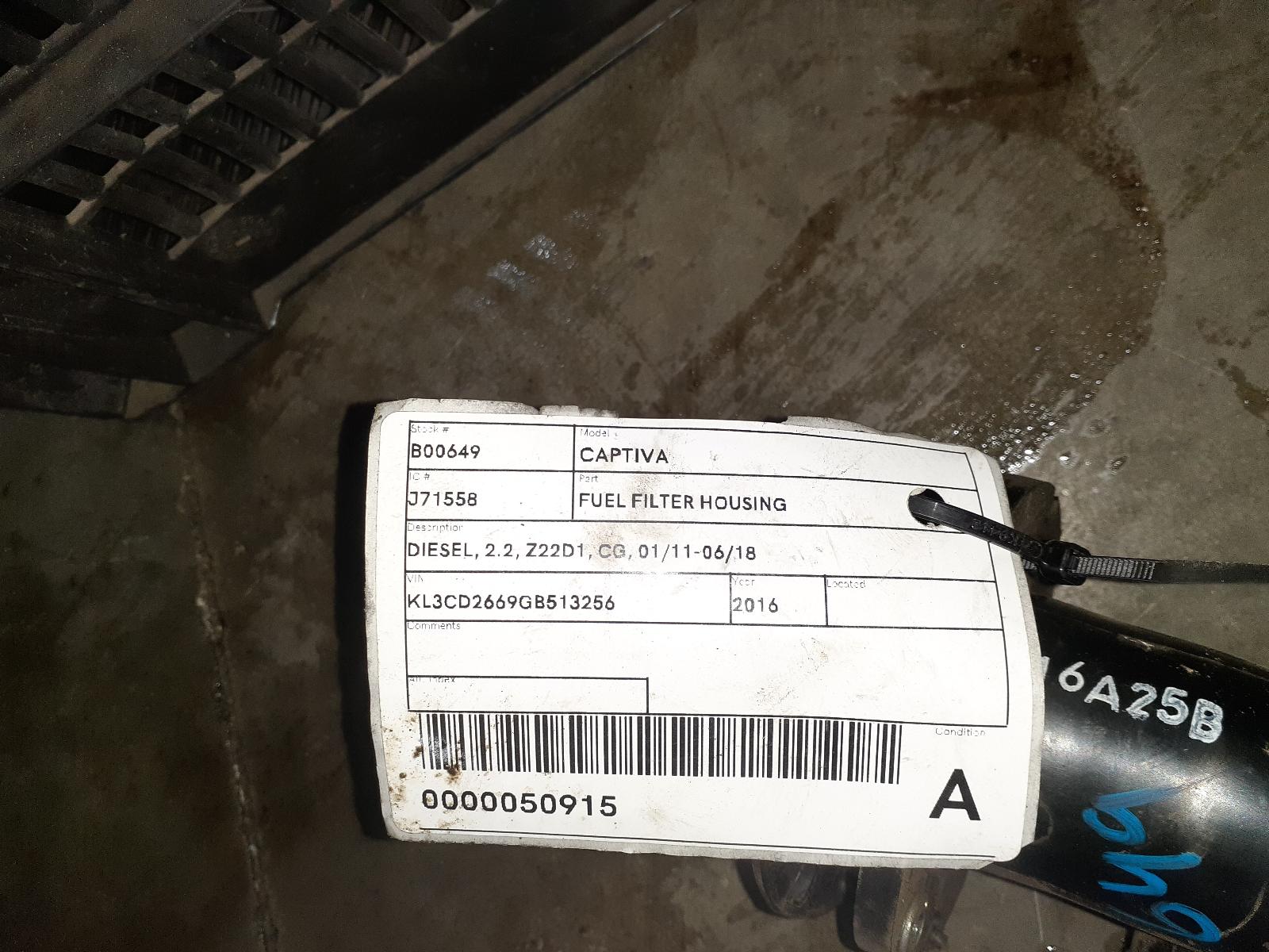 Fuel Filter Housing Captiva Holden 2016